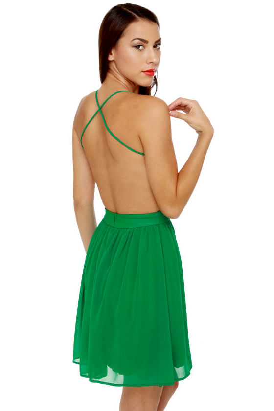 Sexy Green Dress Backless Dress 4600 Lulus