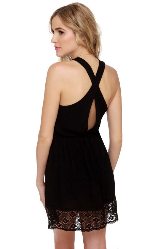 Cute Black Dress Lace Dress 42 00 Lulus