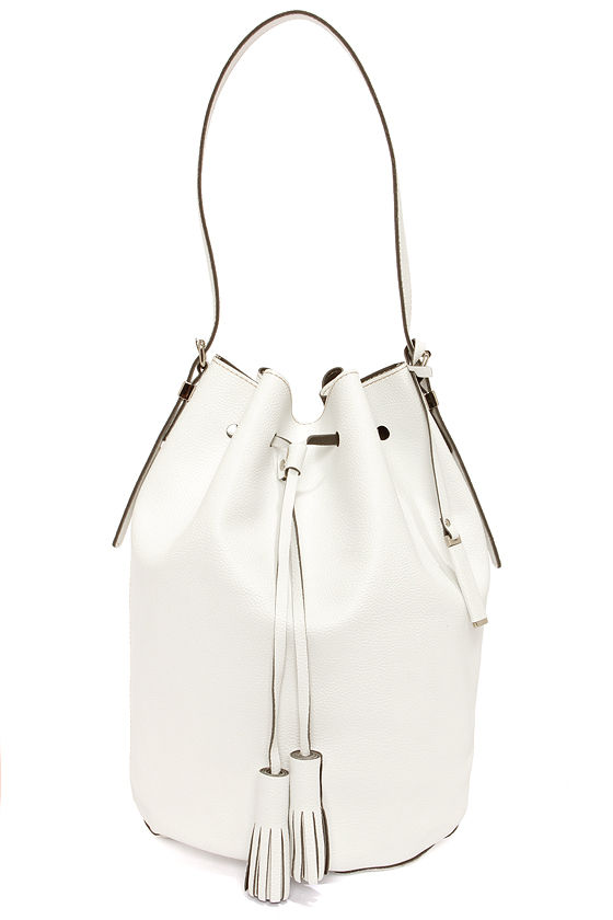 Cute White Tote - White Handbag - Bucket Bag - $35.00 - Lulus