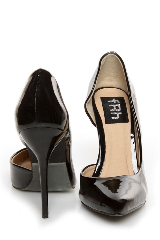 Fahrenheit Zara 01 Black Patent Pointed D'Orsay Pumps - $35.00 Fahrenheit Zara 01 Black Patent Pointed D'Orsay Pumps - $35.00