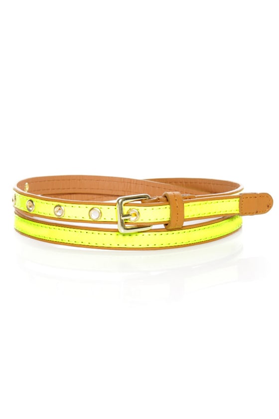 Cute Neon Belt Skinny Belt Vegan Belt 1100 Lulus