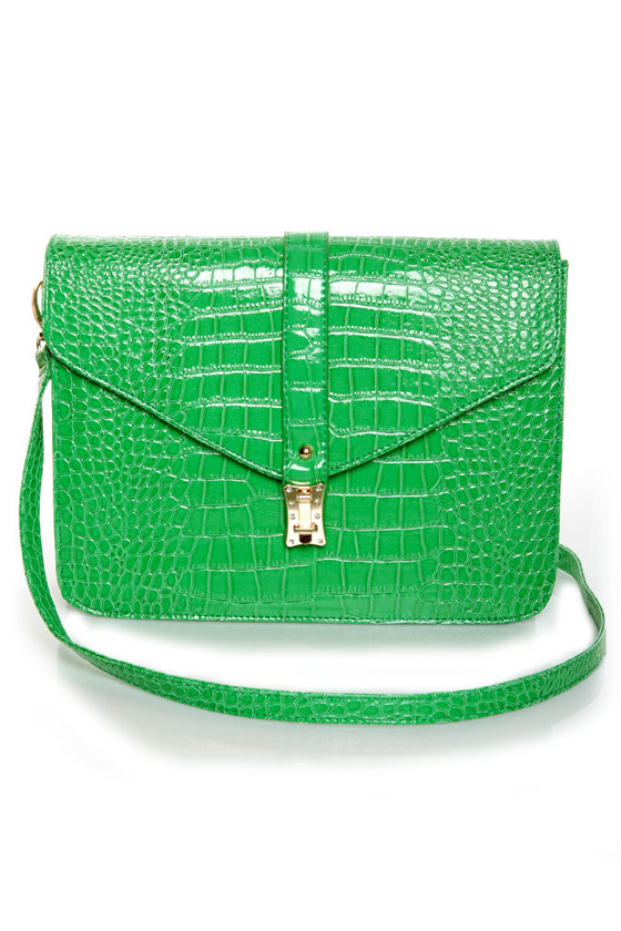 Cute Green Purse - Alligator Purse - Crocodile Purse - Vegan Purse ...