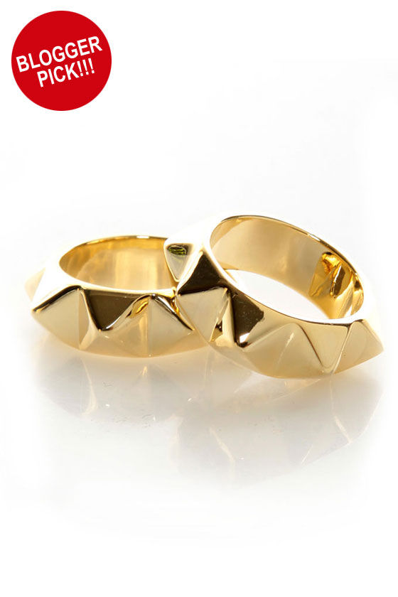 Gold Stacking Rings - Spike Rings - Ring Set - $17.00 - Lulus