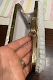 White Beaded Clutch - White Hard Case Clutch - Rectangular Clutch - Lulus