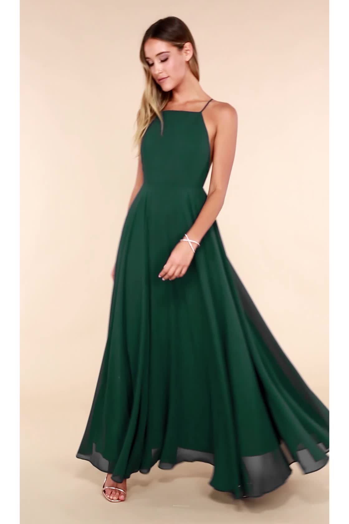 Beautiful Slate Blue Dress - Maxi Dress -Backless Maxi Dress